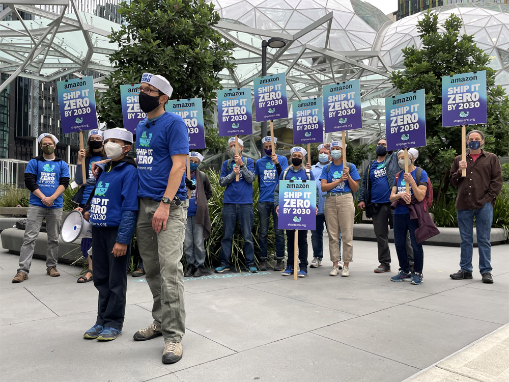 Climate Activists Protest at Amazon and LA Port Calling for Change