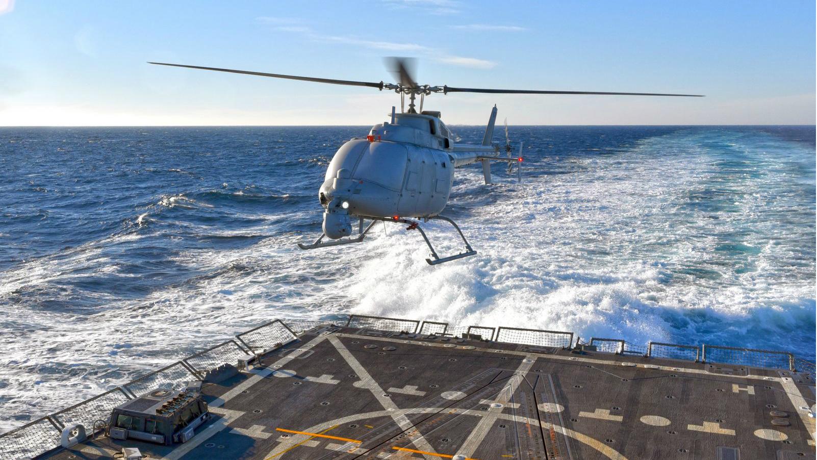 New Unmanned Helicopter Takes to Sky off U.S. Navy Destroyer