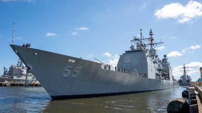 U.S. Navy Reports a Death Aboard the Cruiser USS Leyte Gulf