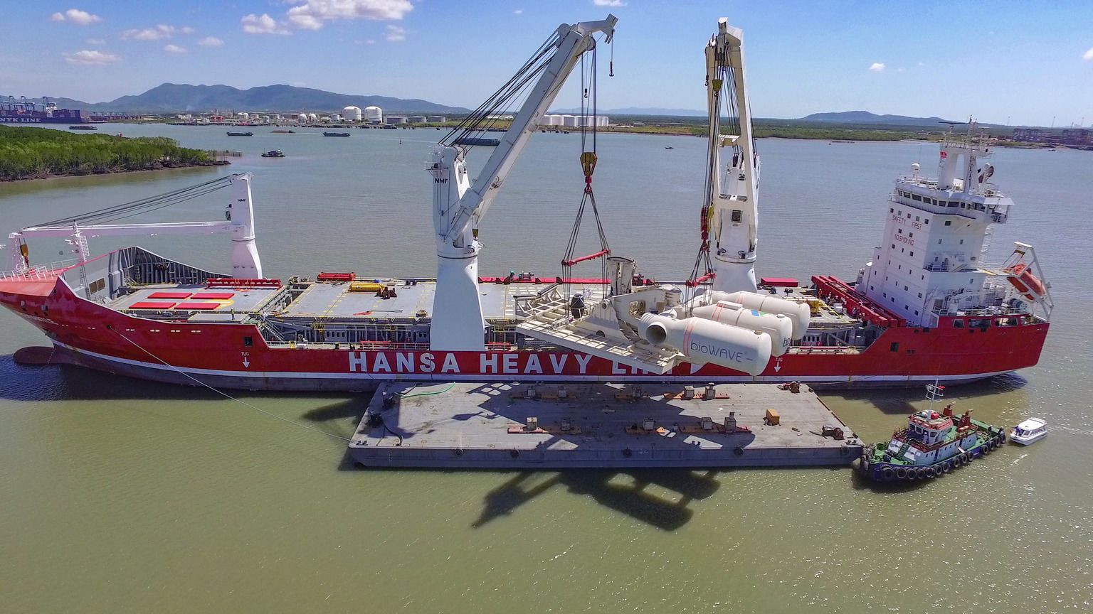 HANSA HEAVY LIFT Deploys Unit for Underwater Power Plant