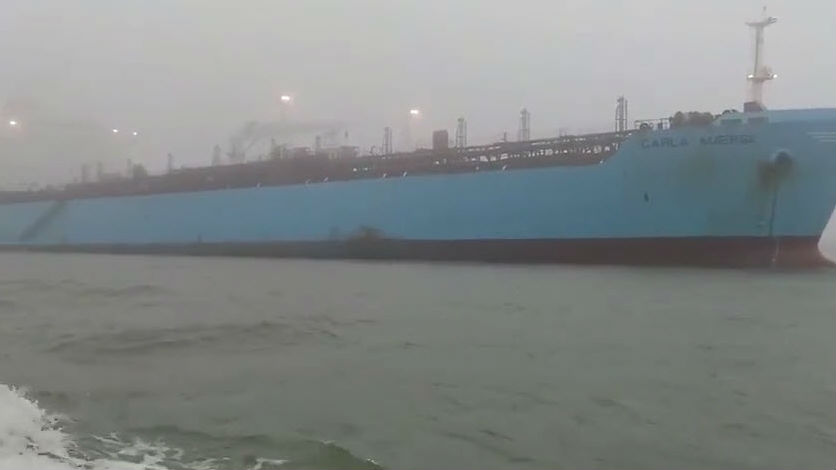 Ships Collide in Houston Channel, Chemical Leak