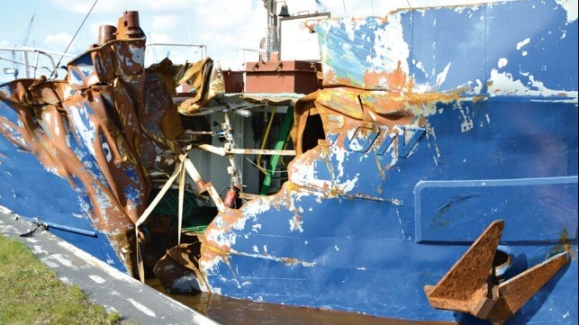 Cargo Ship Arrives in Germany with Large Hole After Striking Wind ...